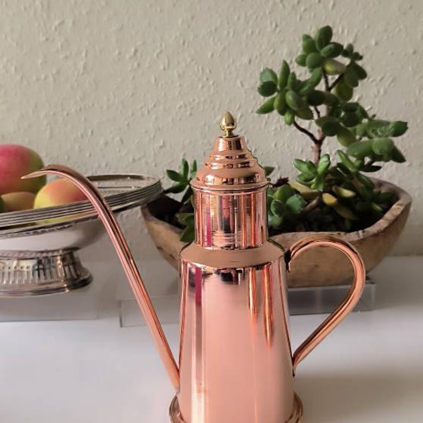 Large Handmade Copper Tea Kettle, Stovetop Teapot, Traditional Ottoman ...