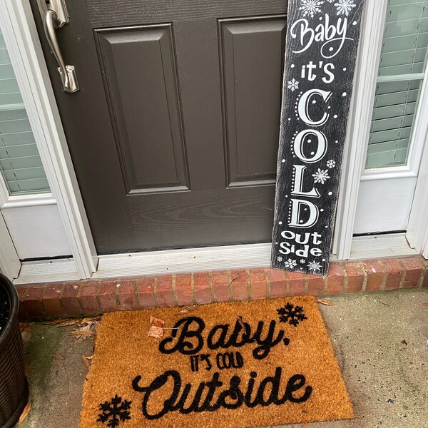 Baby It's Cold Outside - Christmas Porch Decor - Christmas Sign - Wood ...