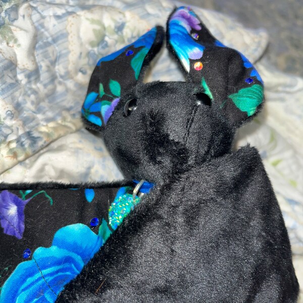Large Bat Plush Stuffed Animal Beezeeart Black 'skelly Cat' Halloween ...