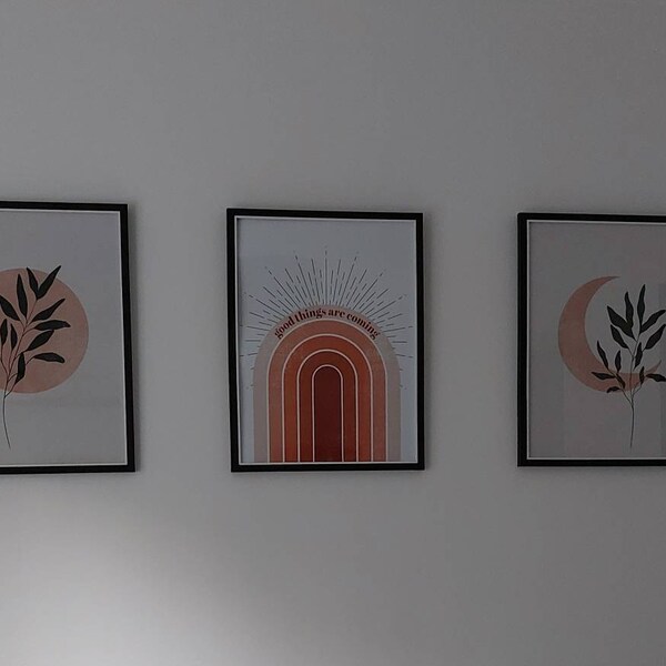 Good Things Are Coming Print, Boho Motivational Quote Art, Retro Office ...