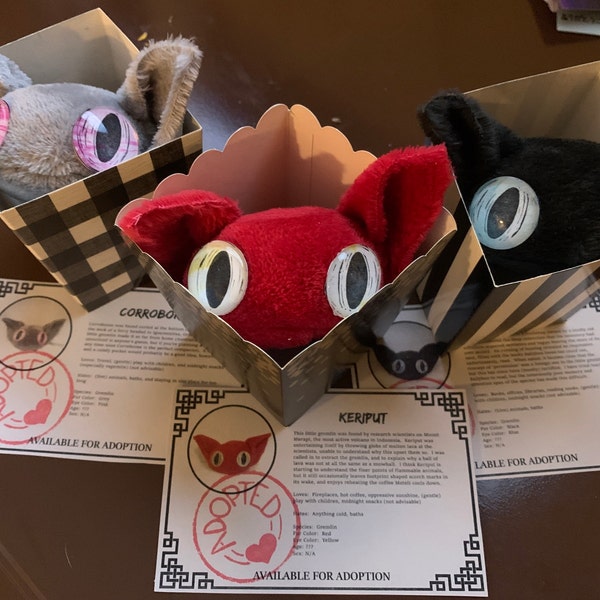 Gremlin Monster Plush, Cute Stuffed Monster, Gremlin Plushie, Handmade ...
