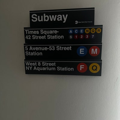 Downtown & Brooklyn New York City Subway Sign Wood Sign - Etsy