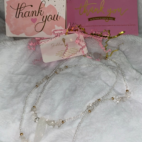 Vibrate Higher Goodess Waistbeads With Authentic Semi Precious Stones W ...