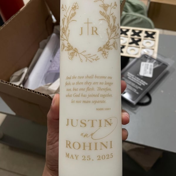 Simple Elegant Classic Unity Candle Scriptweddings Personalize Custom ...