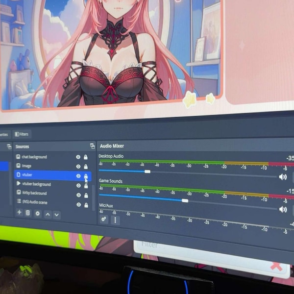 Pngtuber Moon Goddess With 5 Emotions Premade Pngtuber Girl Png Model Asset Tuberdesigns for ...