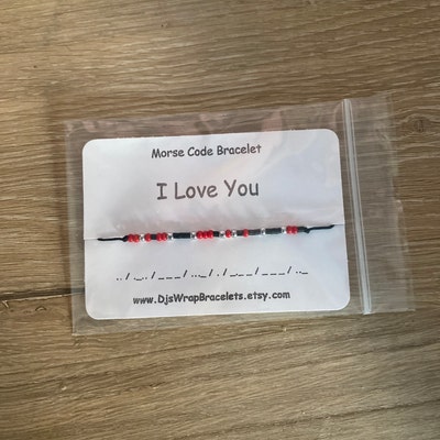 I Love You Morse Code Bracelet, Couples Bracelet Set, Matching ...