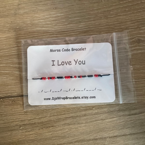 I Love You Morse Code Bracelet, Couples Bracelet Set, Matching ...