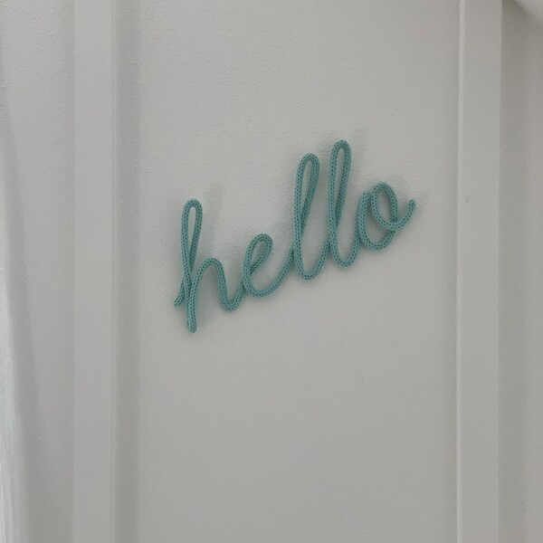 Hello Nursery Wire Word Wall Decor, Knitted Words, Classroom Decor ...
