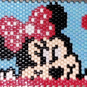 Pattern, Peyote Pen Cover Mickey, Minnie Peyote Pattern Set of 2 for ...