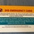 CPTSD Medical Card Pack of Two Crisis Card Emergency Depression Anxiety ...
