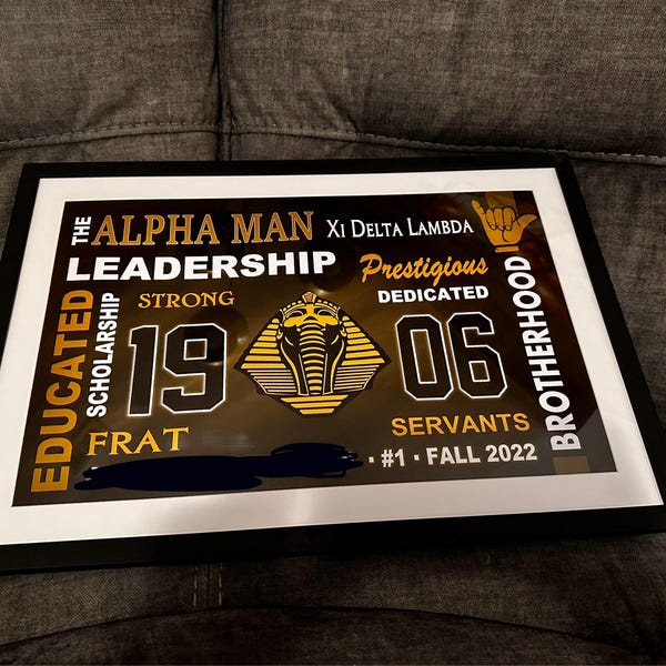 Personalized Phi Beta Sigma Wall Art, Sigma Man, Man Cave Gift, Sigma ...