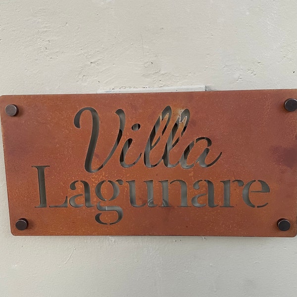 Corten Steel Sign, Rusty Steel, Metal Signs for Business - Corten ...