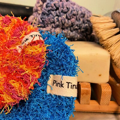 Set of 3-large Scrubbies crocheted Eco-friendly Reusable & - Etsy