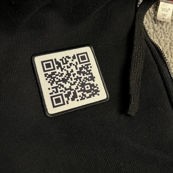 Rick Roll QR Code Joke Meme 2"x3" Morale Patch With Hook and Loop ...