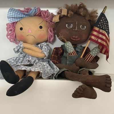 Primitive Bunny Cloth Doll Pattern, Primitive Grungy Bunnies Pattern ...