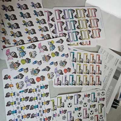 Solid Color Rainbow Half Boxes 7 Colors Planner Stickers Half Boxes ...