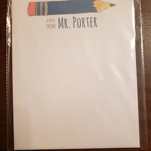 Personalized Notepad Pink Tower Notepad Stationery Gift - Etsy