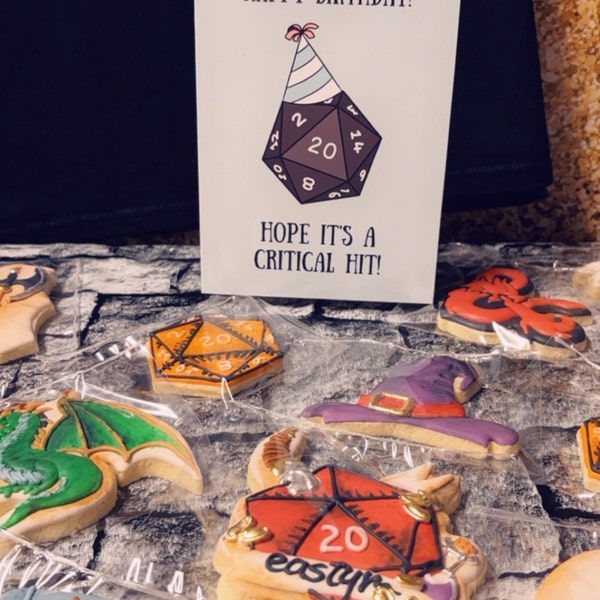D20 1 Wis 1 Con Dnd D20 Funny Birthday Greeting Card - Etsy