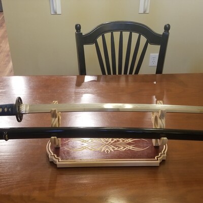 Handmade Wooden Dragon Sword Wall Mount Sword Holder Shelf Handmade ...