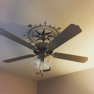 Ceiling Decal Chandelier Medalion Compass Rose WALL DECAL Nautical ...