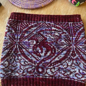 Fossil Frenzy Cowl Pattern, Dinosaur Cowl, Knitting Pattern, Digital ...