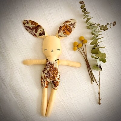 Fabric Bunnies With Clothes Pattern and Instructions english - Etsy