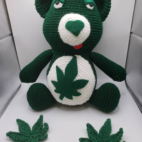 PDF PATTERN : Don't Care Bear Amigurumi Plush Marijuana Crochet Pattern ...