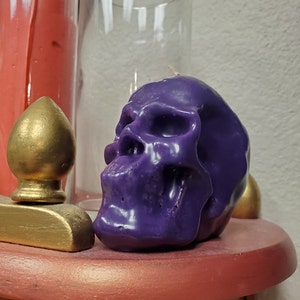 Reversing Skull Candle Black/red, Large for Ritual, Spell Work, Wicca ...