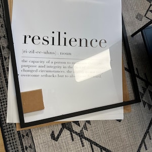 Resilience, Resilience Poster, Resilience Definition Print, Resilience ...