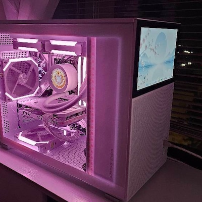Gaming PC cherytree Intel I5 RTX 4060 Pink Gaming PC Liquid Cooled ...