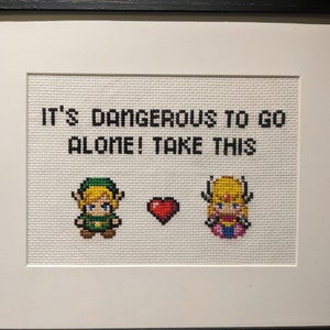 Legend of Zelda Link & Zelda Set of 2 Cross Stitch Pattern Valentine ...