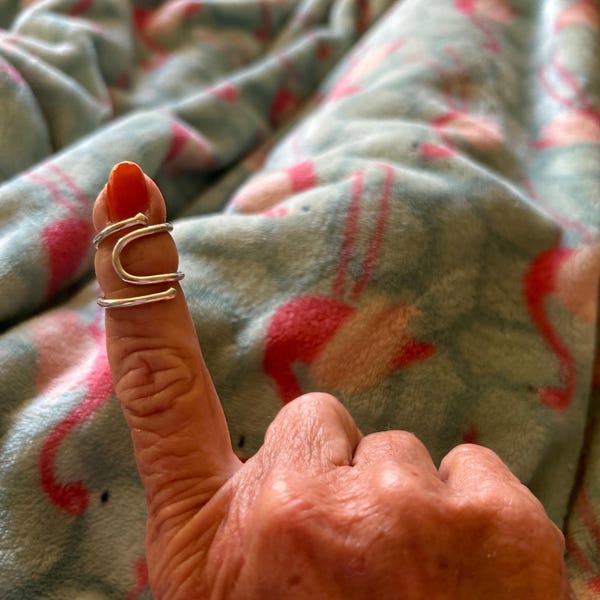 BUNDLE OF 10 Adjustable Swan Splint Ring - Sterling Silver Swan Splint ...