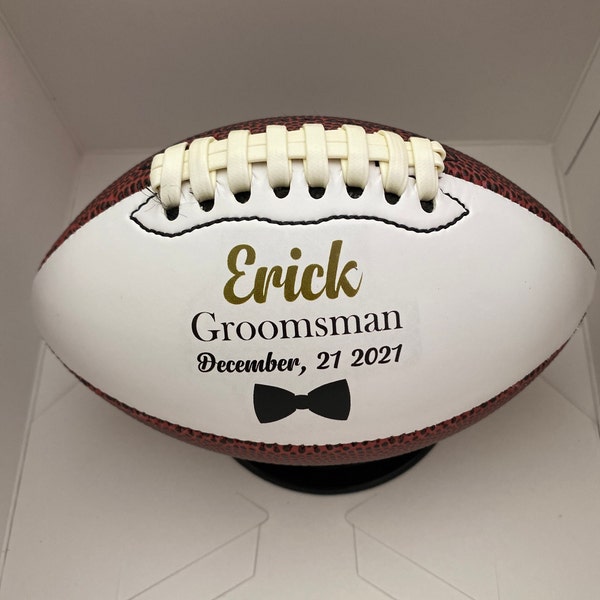 Custom Groomsmen Football Proposal Gift for Wedding Party ...