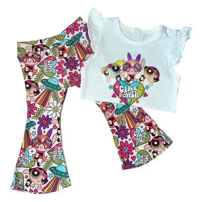 Flared Pants Pattern for Kids, Girl Flare Pant Pattern, Kids Flare ...