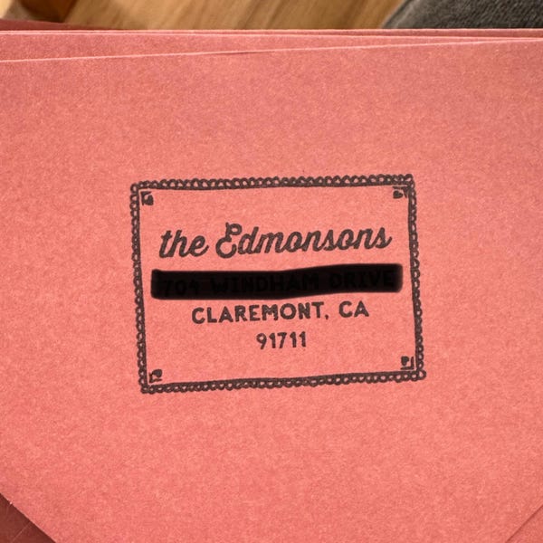 Cute Address Stamp, Return Address Stamp With Scalloped Border and ...
