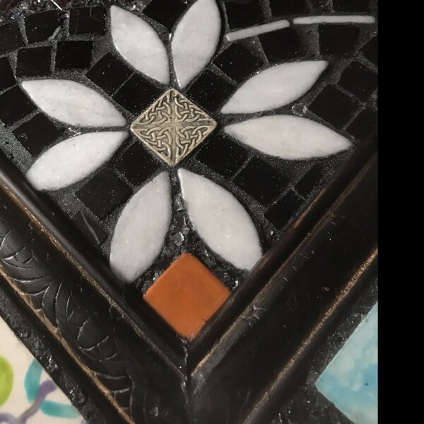 Ceramic Blue Protective Evil Eye Tile or Magnet With Gold Luster - 5 X ...