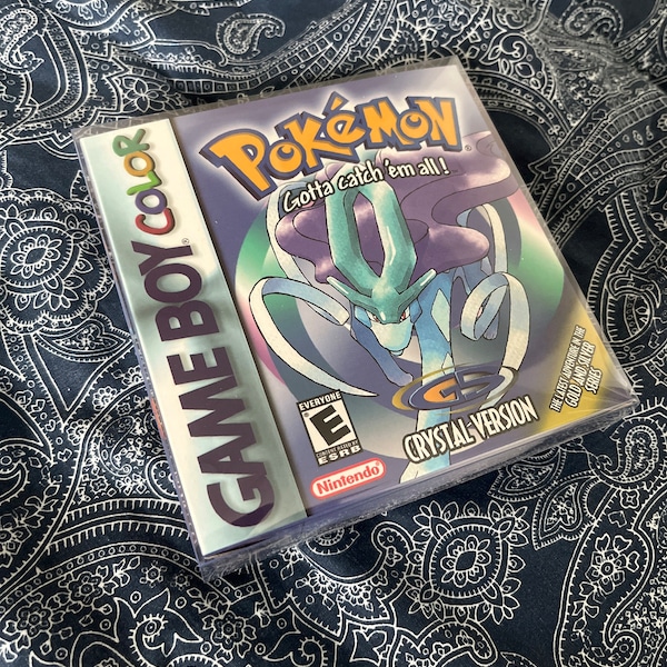 Pokemon Crystal Box for Game Boy Nintendo - 7 Regions - HQ - Inner Tray ...