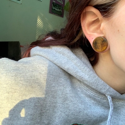 Tunnel Plugspink&white/mattplugs Custom/plugs Smoke/plugs Resin - Etsy