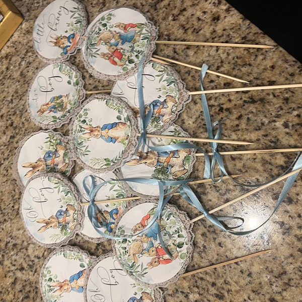 Peter Rabbit Centerpieces, Baby Shower Centerpiece, Little Bunny, Cake ...