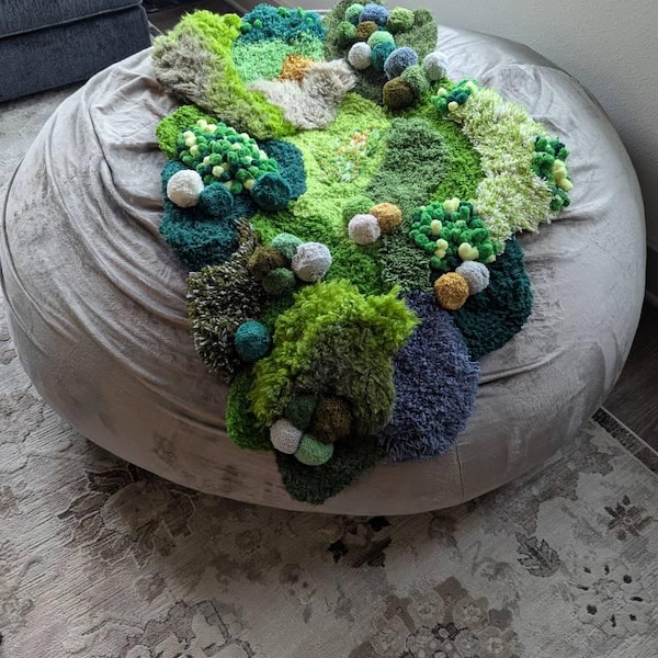 Forest Cat Punch Needle Kit for Beginner,diy Punch Embroidery Full Kit ...