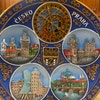 Prague Plate. Hand Painted Hanging 3D Polyceramic Decorative Souvenir ...