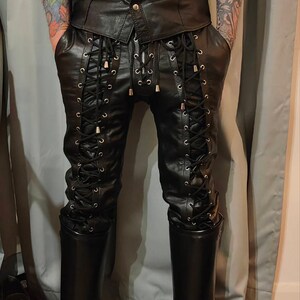 Mens Leather Genuine Sheep Skin Leather Party Pant Skin Fit Pants Gift ...