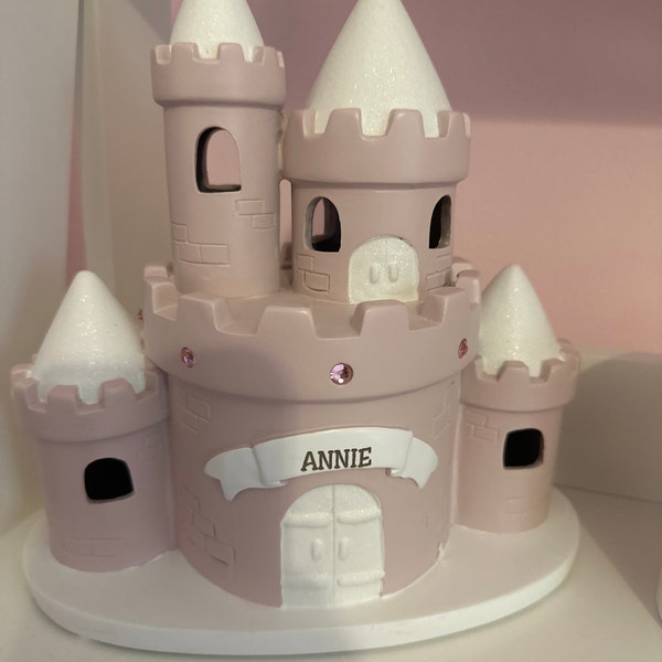 Personalized Pink Princess Castle Piggy Bank - Personalized Gift for ...