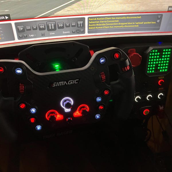 Carbon Fiber GT3-PRO Sim Racing Button Box With RGB & LCD Display ...