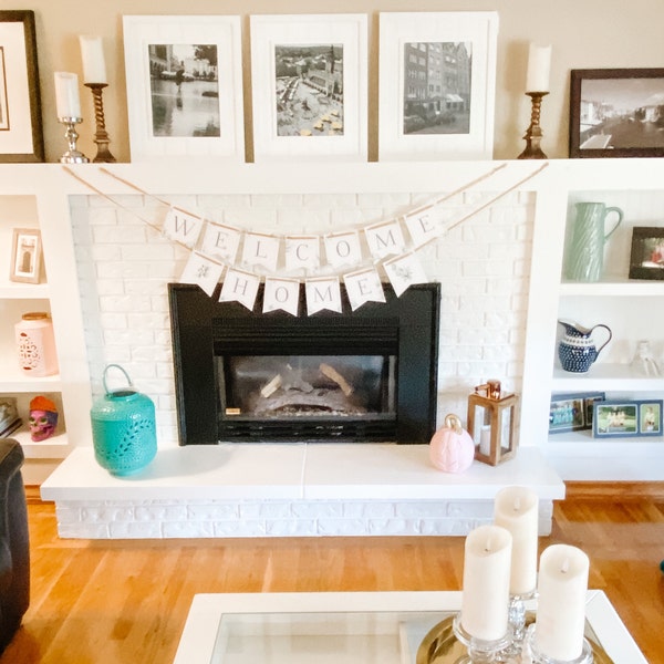 Welcome Home Banner, PRINTABLE, Greenery Homecoming Banner ...