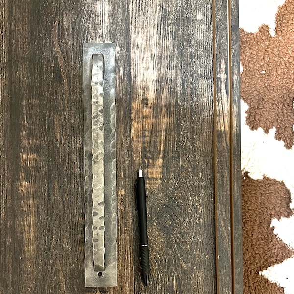 Wrought Iron Rustic Door Handle. Hand Forged Drawer Handle. Door Pull ...