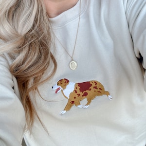 Cute Beagle Sweatshirt, Beagle Illustration Crewneck, Watercolor Beagle ...