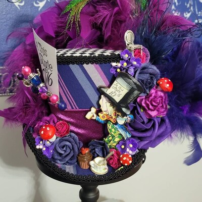 Micro Mini Top Hat, Alice in Wonderland, March Hare Mini Hat, Mad ...