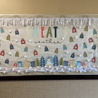 Winter Bulletin Board Ugly Sweater Template Winter Bulletin Boards ...