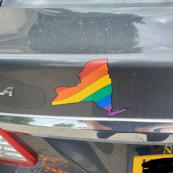 Gay Pride Flag Decal - Gay Pride Flag Layered Vinyl Sticker - Smooth ...